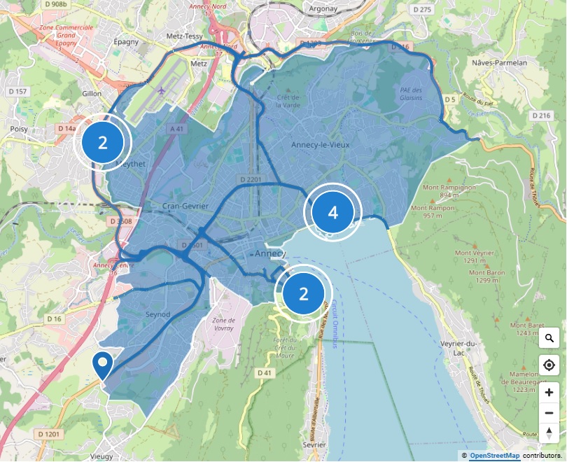Annecy Bus Map